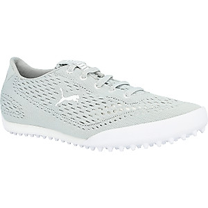 PUMA Women's Monolite Fusion Slip-On Golf Shoe, High-Rise White, 7.5