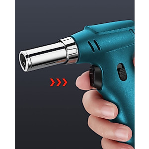 Butane Torch, ibforcty Refillable Culinary Cooking Torch Kitchen Blow Torch Lighter with Safety Lock Adjustable and Lock Flame (Butane Gas not Included)