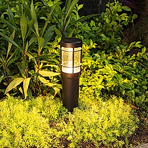 KELME Solar Pathway Lights, 1 Pack Solar Outdoor Lights Up to 14 Hrs Warm White Solar Landscape Lights, IP65 Waterproof Solar Garden Lights for Path Walkway Yard Lawn Decorative