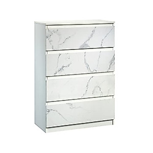 Sauder Hudson Court Chest of Drawers, L: 31.50" x W: 15.67" x H: 44.69", Pearl Oak Finish