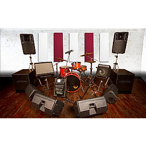 Acoustic Panel White | Fiberglass 2-pack | Professional sound absorbing Panel | Decorative sound proof panel | wall panel (36x13x2 in) - White