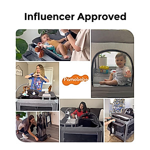 Portable Crib for Baby, Portable Baby Playpen with Detachable Bassinet and Changing Table