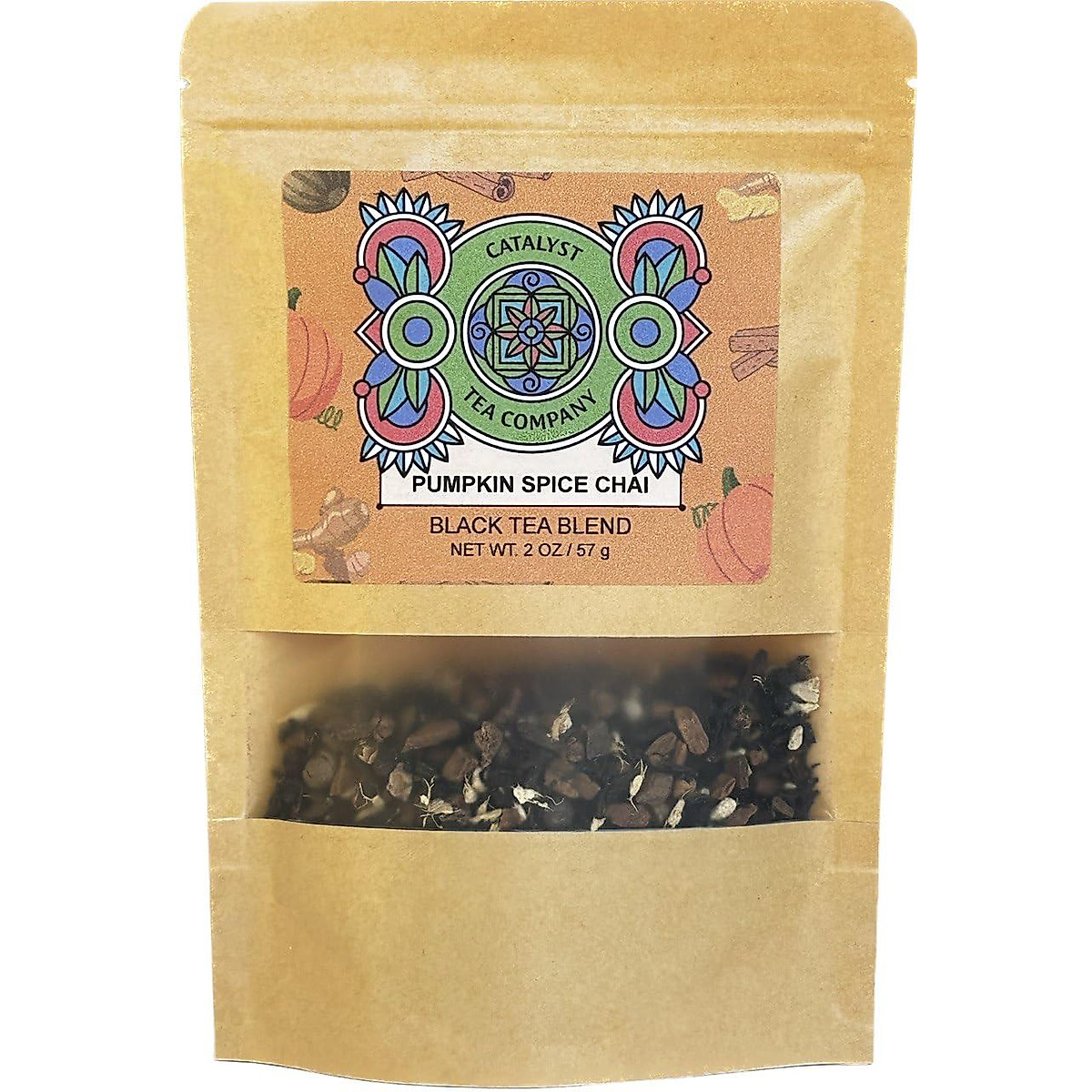 Catalyst Tea - Pumpkin Spice Chai - Black Loose Leaf Tea - assam, cinnamon, ginger, nutmeg, cloves, allspice, black peppercorns - 2oz
