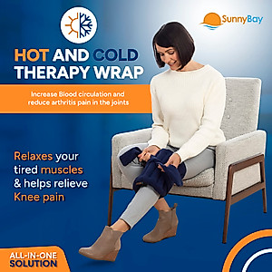 SunnyBay Microwave Heating Pad, Microwavable Moist Hot or Cool Bean Bag Wrap for Neck, Shoulder, Knee, or Back Pain with Fastening Straps, 10x18 Inch Heating Area, 2.8 Lbs, FSA HSA Approved, 58 Inches