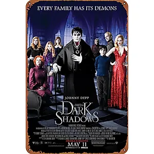 Dark Shadows Tin Sign Retro Metal Movie Poster Art Wall Home Decor 8x12 Inches
