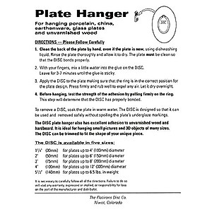 Flatirons Disc Adhesive Plate Hangers, 2 Inch, 8 Pack