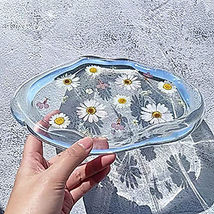 Aitian Tray Resin Mold,Irregular Cloud Pressed Flowers DIY Coasters Silicone Molds,Epoxy Resin Casting Molds for Jewelry TR1 TR1-1