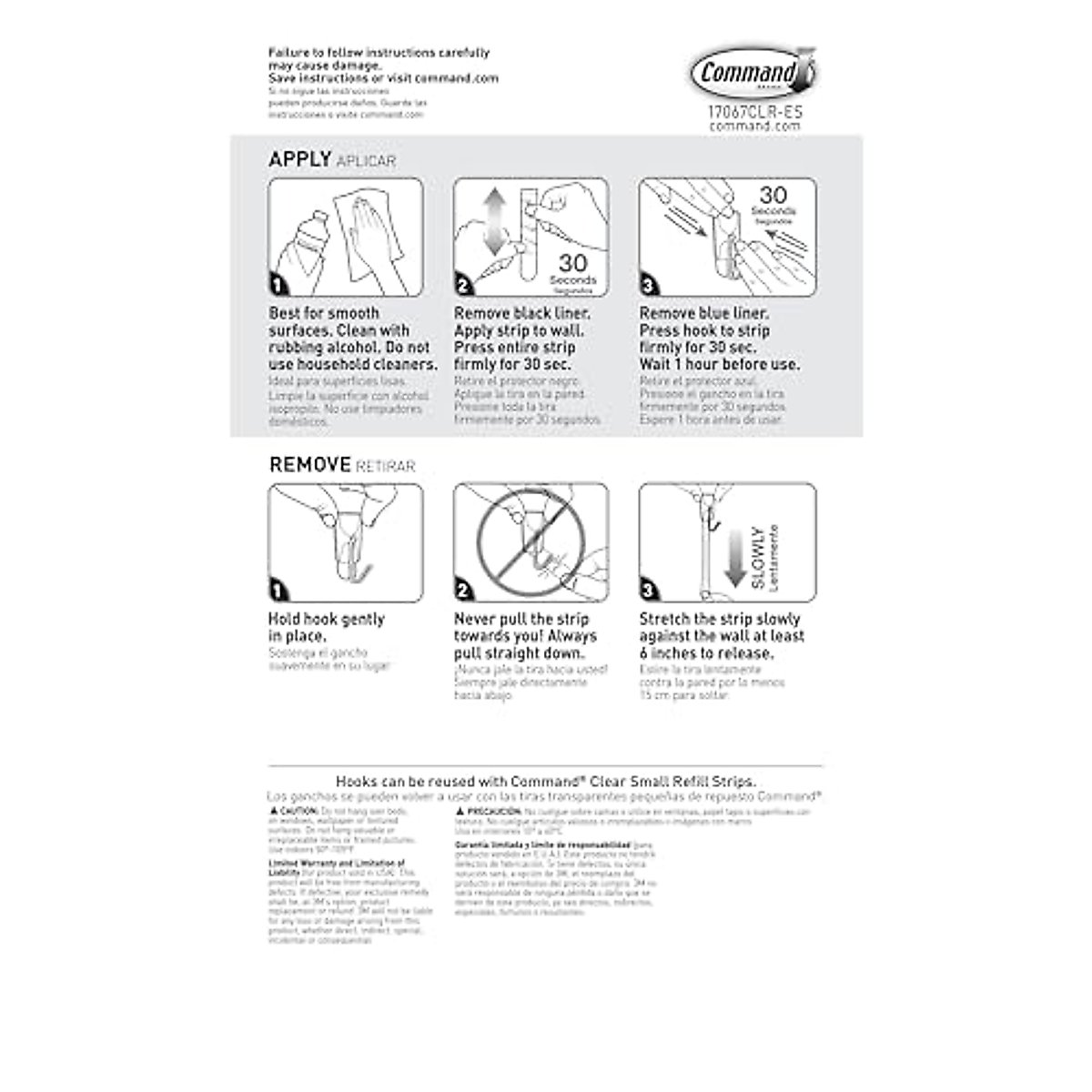 Command Small Clear Wire Toggle Hooks, 40 Hooks and 48 Command Strips, Damage Free Hanging Wall Hooks with Adhesive Strips, Adhesive Hooks for Hanging Christmas Decorations, Holds up to 0.5 lb
