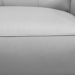 Armen Living Lizette Modern Power Reclining Loveseat in Dove Grey Leather