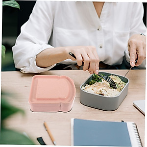 KICHOUSE 4pcs Portable Sandwich Containers Toast Shape Food Storage Holders for Camping Picnics and Meal Prep Bread Snacks and Fruits Sealing Box Kitchen Supplies