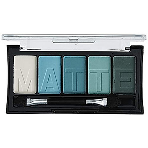 L.A. COLORS 5 Color Matte Eyeshadow Palette, Teal Argyle CEM477