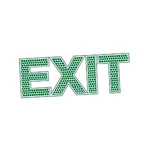 BUGUUYO Luminous Exit Sign Exit Sign Sticker Safety Exit Sign Wall Sticker Exit Sticker Noctilucence Exit Sign Exit Luminous Sticker Exit Decal Exit Wall Decal Exit Wall Sticker Green