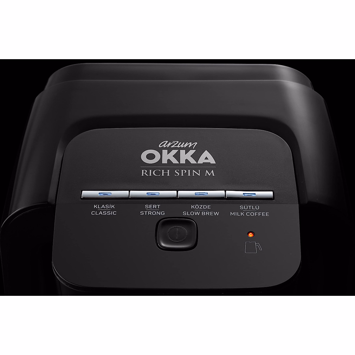 Arzum Okka Automatic Turkish Coffee and Hot Beverage Maker, Velvetiser, 120V, Black/Chrome (OK0012-RKUL)