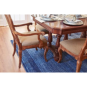 Unique Loom Del Mar Collection Area Rug - Abigail (7' 10" Square, Navy Blue/ Blue)