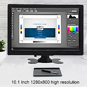 HD Touch Screen, Display with Built in Loudspeaker VGA 10.1 Inch Monitor 1280x800 Resolution Multimedia Interface AV Direct Current 100240V