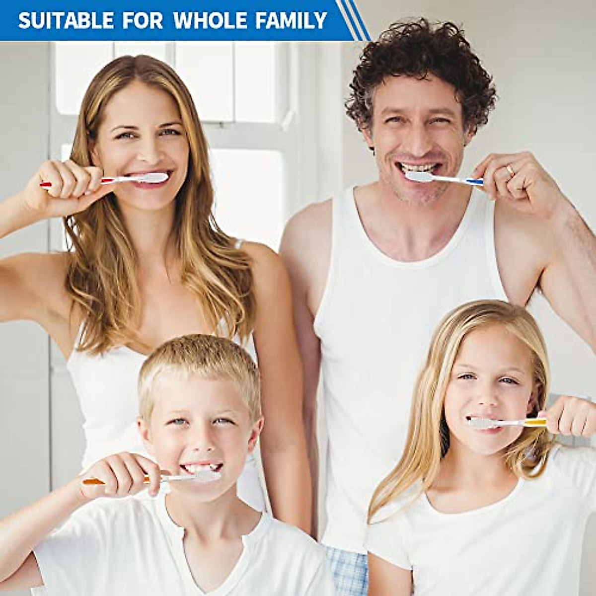 YOUKE OLA 200 Disposable Toothbrushes Individually Packaged Multi Color Pack Affordable Bulk Pack of Disposable Manual Tooth Brush Perfect for Hotel, Guest, Camping, Travel, Giveaways | Medium