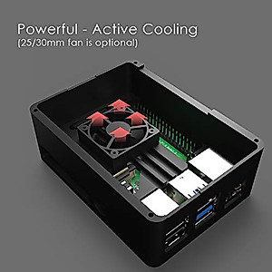 anidees Aluminum Heat Sinks fanless Pi Case with Silicone Thermal Pad for Raspberry Pi 4 Model B Silver (AI-PI4-SG-PRO)