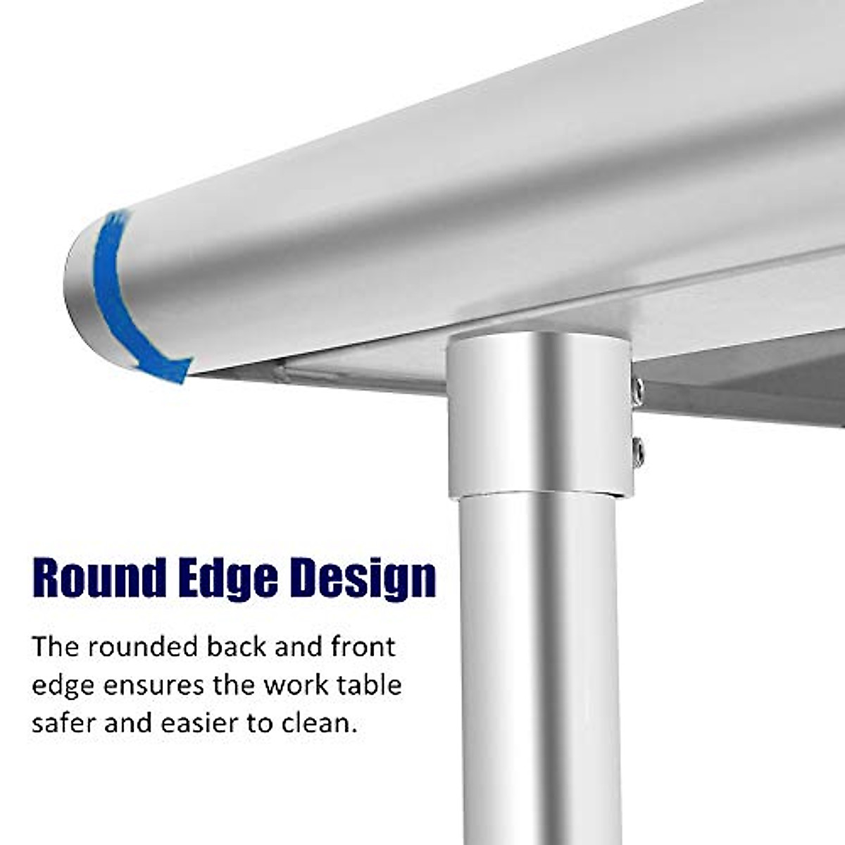 WMAOT Stainless Steel Work Table Commercial Grade NSF Certified Kitchen 24 x 36 Inch Classics Heavy Duty Food Prep for Restaurant, Home, Hotel, Business, Warehouse, Garage