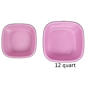 Doryh 12 Quart Plastic Square Washbasin, Set of 3