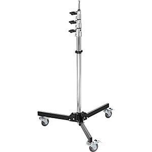 Impact Folding Wheeled Base Stand (Black/Chrome-Plated, 11')