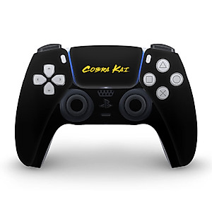 Head Case Designs Officially Licensed Cobra Kai Classic Logo Iconic Vinyl Faceplate Sticker Gaming Skin Decal Compatible With Sony PlayStation 5 PS5 Digital Edition Console and DualSense Controller