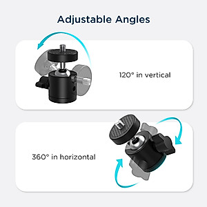 KIWI design VR Tripod Stand for Base Station HTC Vive/Valve Index/Rift Sensor Stand Aluminum Alloy VR Base Station Stand Accessories with Articulating Ball Heads(2 Pack, Base Station Not Included)