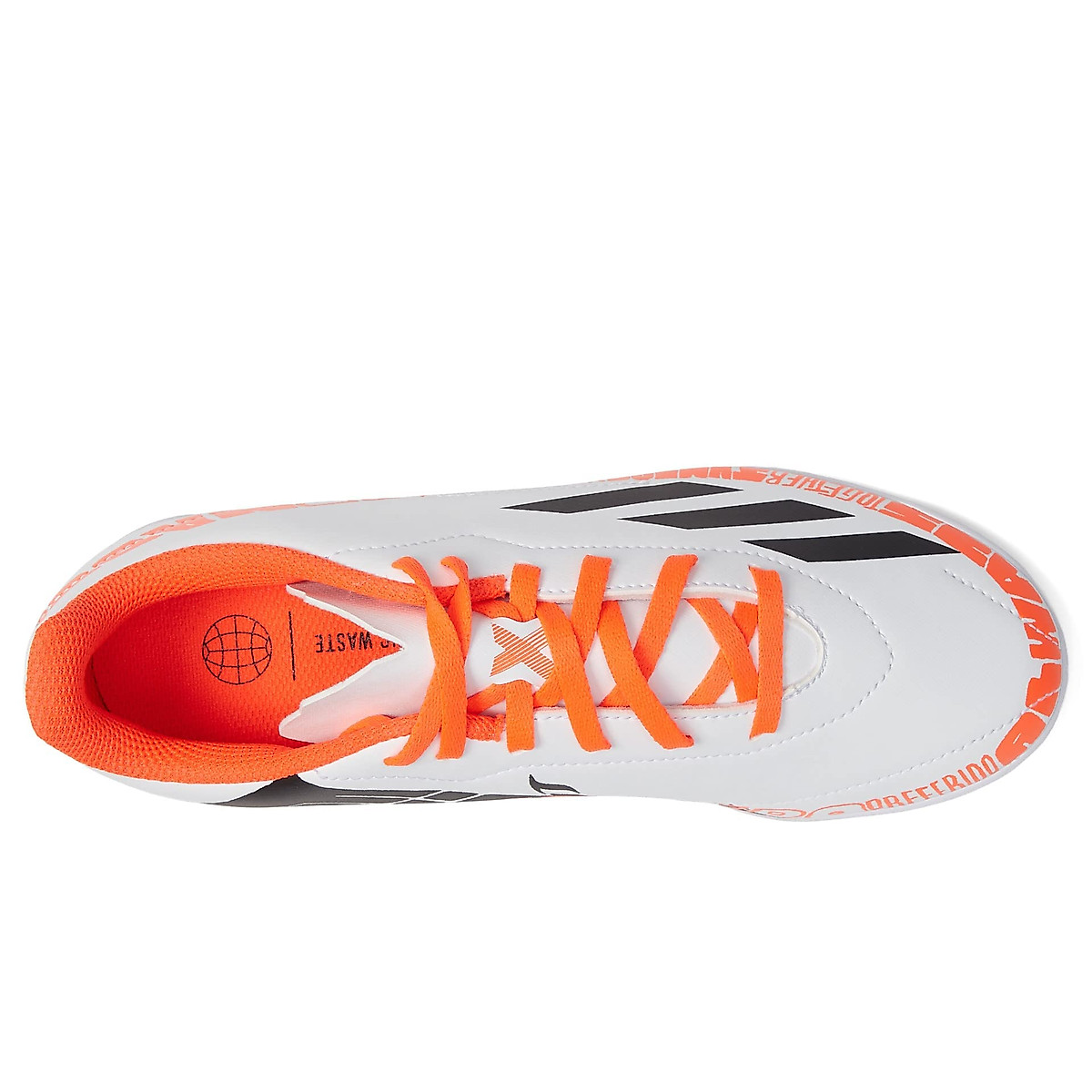 adidas X Speedportal Messi.4 Indoor Soccer Shoe, FTWR White/Core Black/Solar Red, 5.5 US Unisex Big Kid