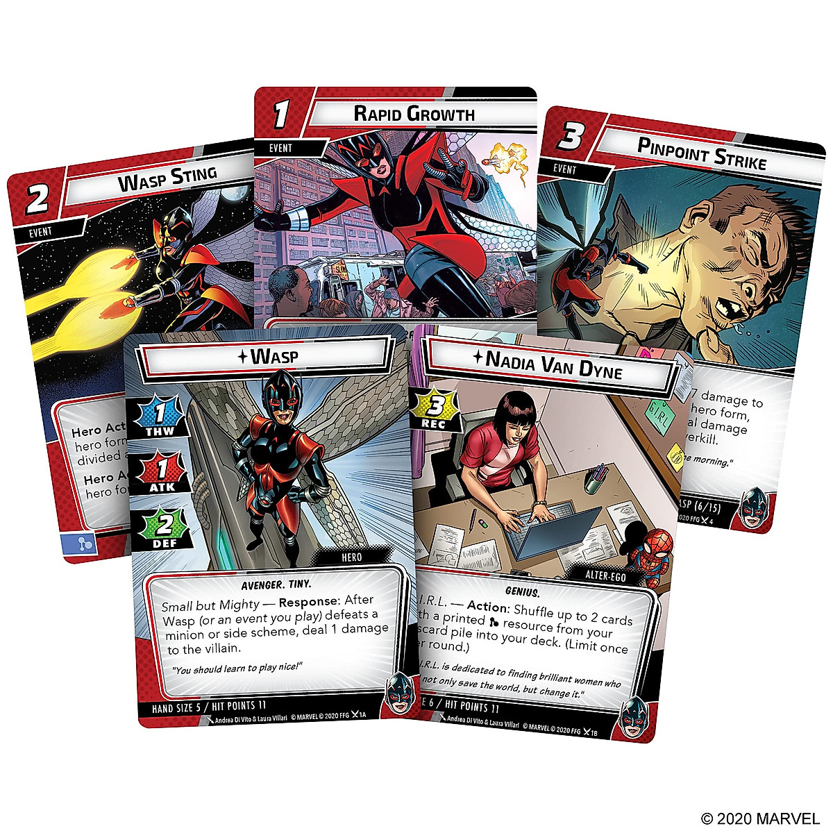 Marvel Champions The Card Game Wasp HERO PACK - Superhero Strategy Game, Cooperative Game for Kids and Adults, Ages 14+, 1-4 Players, 45-90 Minute Playtime, Made by Fantasy Flight Games