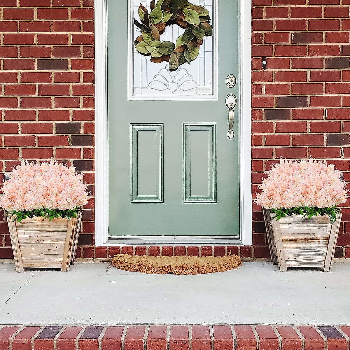 Uieke 4Pcs Artificial Flowers Wisteria Bundle Fake Flowers Silk Floral Bouquet Arrangements for Home Wedding Party Garden Fences Decor Light Pink