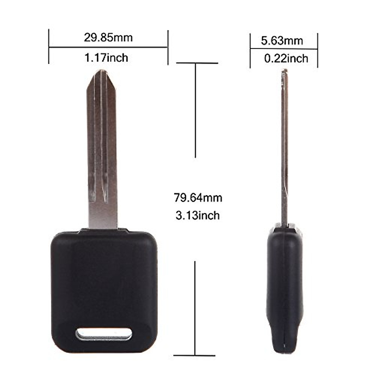 ROADFAR Uncut Car Key Fob Keyless Entry Remote with Ignition Key 1pc Replacement fit for 1999-2005 for Nissan Pathfinder Maxima Altima Sentra Xterra Frontier KBRASTU15