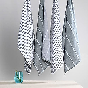 Folkulture 100% Cotton Kitchen Towels with Hanging Loop, Waffle Weave St Patricks Day Kitchen Towels and Dishcloths Sets, Hand Towels for Kitchen, 20 x 28 inches, Set of 4, (Khaki Green)