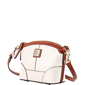 Dooney & Bourke Handbag, Pebble Grain Mini Domed Crossbody - White