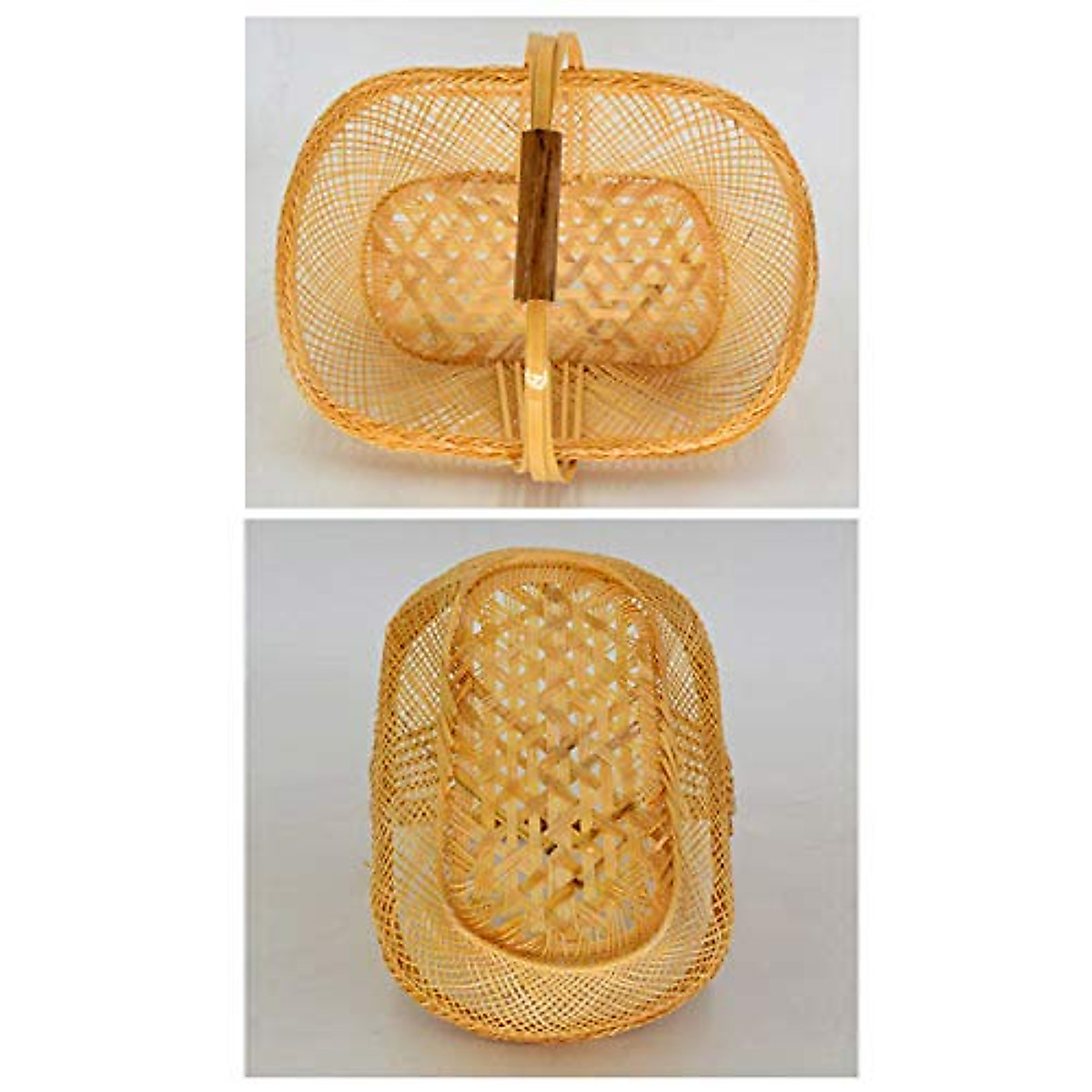 UHBGT Large Storage Wicker Basket Gift Baskets with Handle Willow Woven Picnic Basket Easter Candy Basket Egg Gathering Wedding Basket