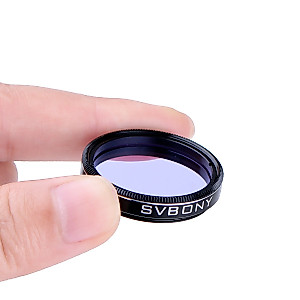 SVBONY Telescope Filter, 1.25 inches Planetary Filter for Astronomy Telescope Eyepiece, Increase Contrast and Reduce Light Pollution, for Lunar Planetary Observation and Astrophotography