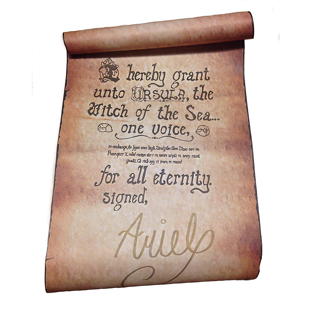 MagicPrincessWhitney Contract with LED Lights Inspired by Poor Unfortunate Soul Ariel and Ursula The Little Mermaid Magic Princess Whitney