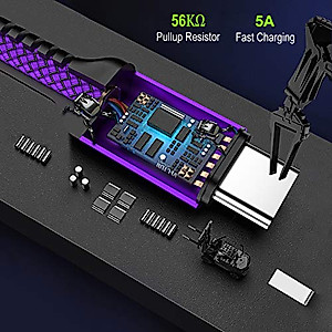 Basesailor USB Type C to C 100W Cable 10ft/2Pack,Power Delivery Fast Charging PD Charger Cord for MacBook Mac Pro,iPad Air 4 5 4th 5th Mini 6 6th Generation,Samsung Galaxy Note S23 20 S20 S21 21 S22