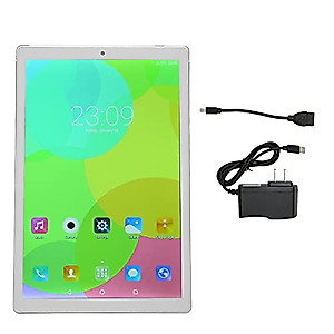 Rengu Strap Tablet, 10.1 Inch Android11 Gaming Tablet 100-240V Silver (US Plug)