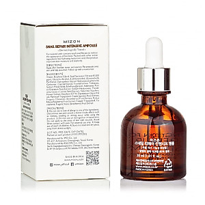 MIZON Snail Repair Intensive Ampoule Snail Mucin with Hyaluronic Acid Vitamin E Adenosine Elasticity Booster Skin Nutrition (30ml 1.01 fl oz)