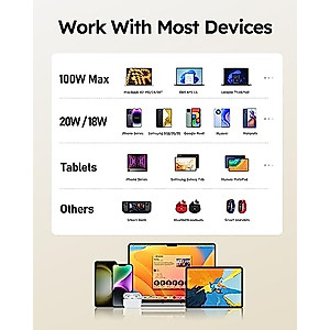 Charmast 100W Laptop Power Bank, 20000mAh Portable Laptop Charger with USB C Port, PD/QC Fast Charging Slim Battery Pack Compatible with iPhone, MacBook, Dell, IPad, Samsung, Switch, HP, Pixel, etc.