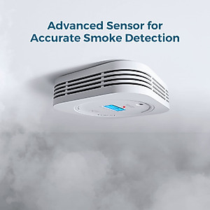 AEGISLINK Smoke and Carbon Monoxide Detector 10-Year Lifespan with Replaceable Battery, Photoelectric Fire Alarm and Electrochemical CO Alarm with Test/Silence Button, SC200, 1-Pack