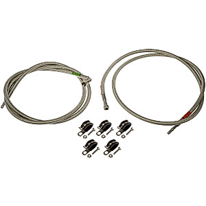 Dorman 819-821 Front Flexible Stainless Steel Braided Fuel Line Compatible with Select Cadillac/Chevrolet/GMC Models (OE FIX)