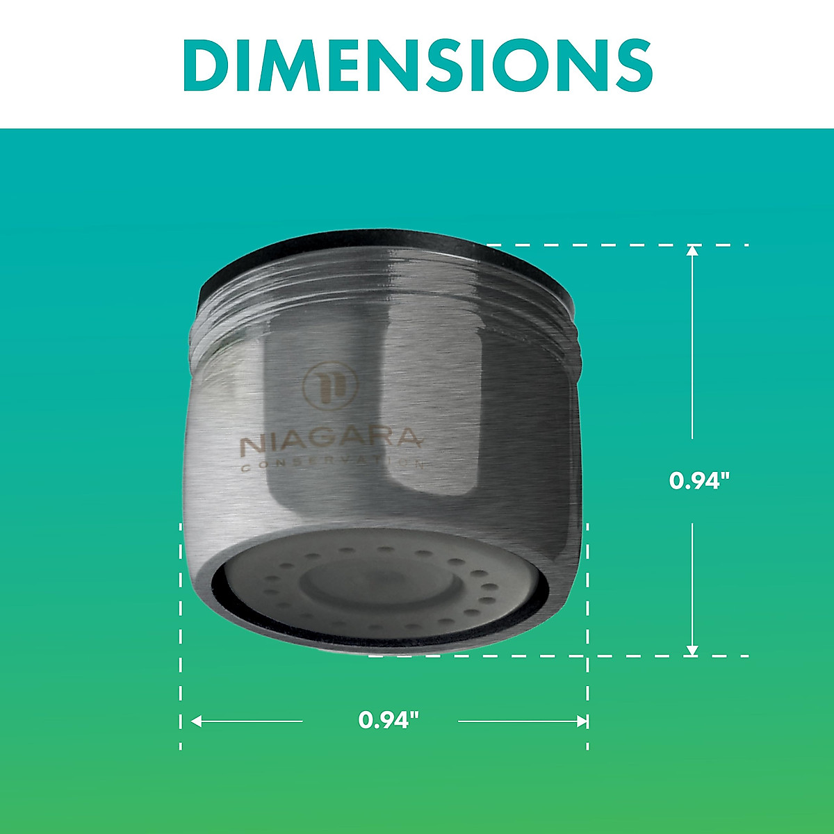 Niagara Conservation N3205NBN-PC-TU 1-Spray 0.5 GPM .94-in. Pressure-Compensating Needle-Spray Faucet Aerator Brushed Nickel, 6-Pack | Bathroom Sink and Kitchen Sink Aerator for Home Improvement