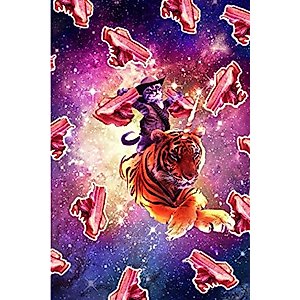 Cowboy Space Cat On Tiger Unicorn - Bacon Daily Weekly Planner