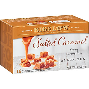 Bigelow Tea Salted Caramel Black Tea, Caffeinated, 18 Count (Pack of 6), 108 Total Tea Bags
