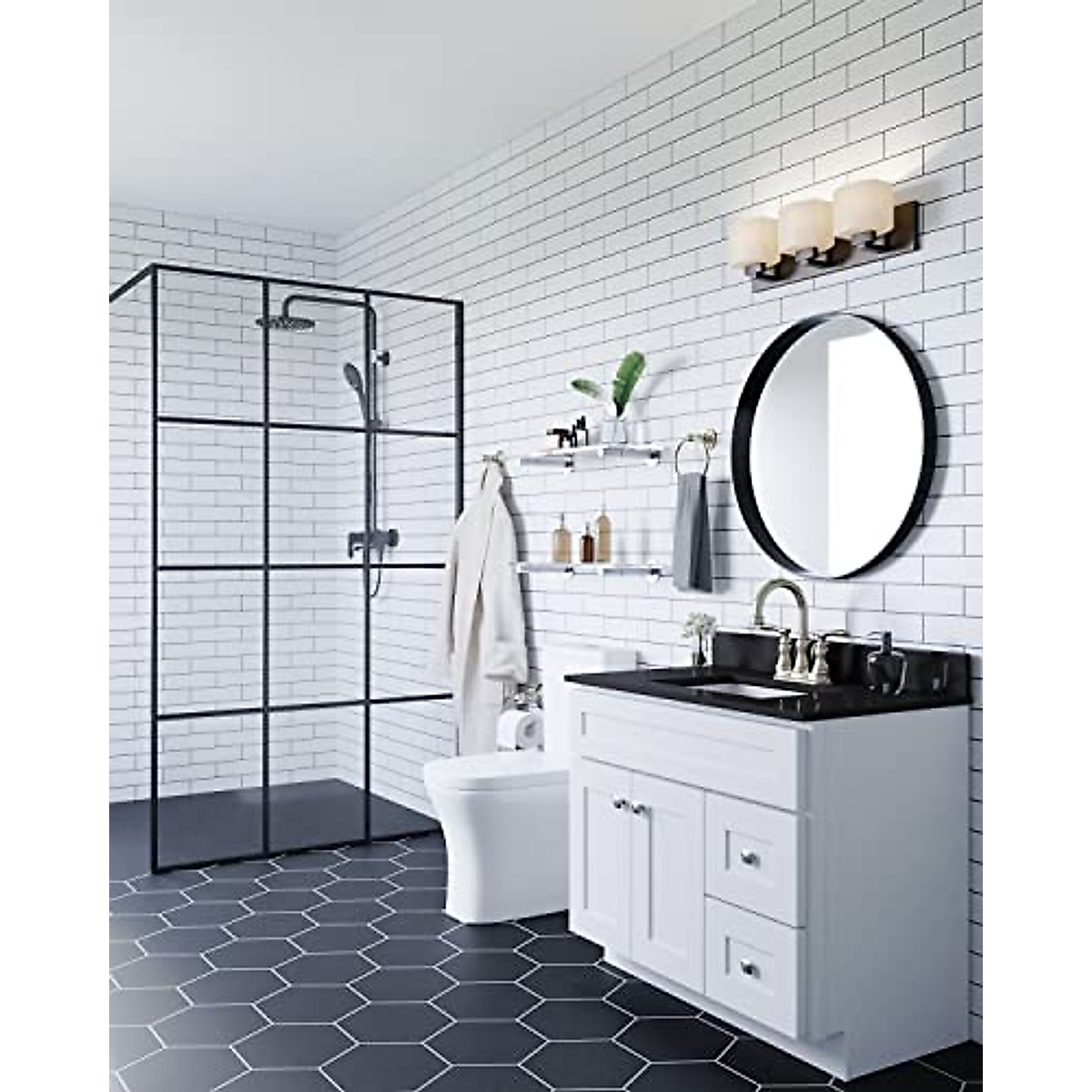 Design House 538355 Calisto Bathroom Accessory Wall Mounted Towel Ring, Satin Nickel Finish, One Size