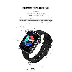 CHOKOVIE Smart Watch for Men Women, 1.8" Full Touch Screen Call/Receiver Dial Fitness Watch Heart Rate, Blood Oxygen,Sleep Monitor, Activity Tracker with Pedometer Stopwatch, GPS Smartwatch, Black