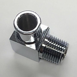 Chrome Aluminum 90 Heater 3/4" Hose Fitting x 1/2" NPT