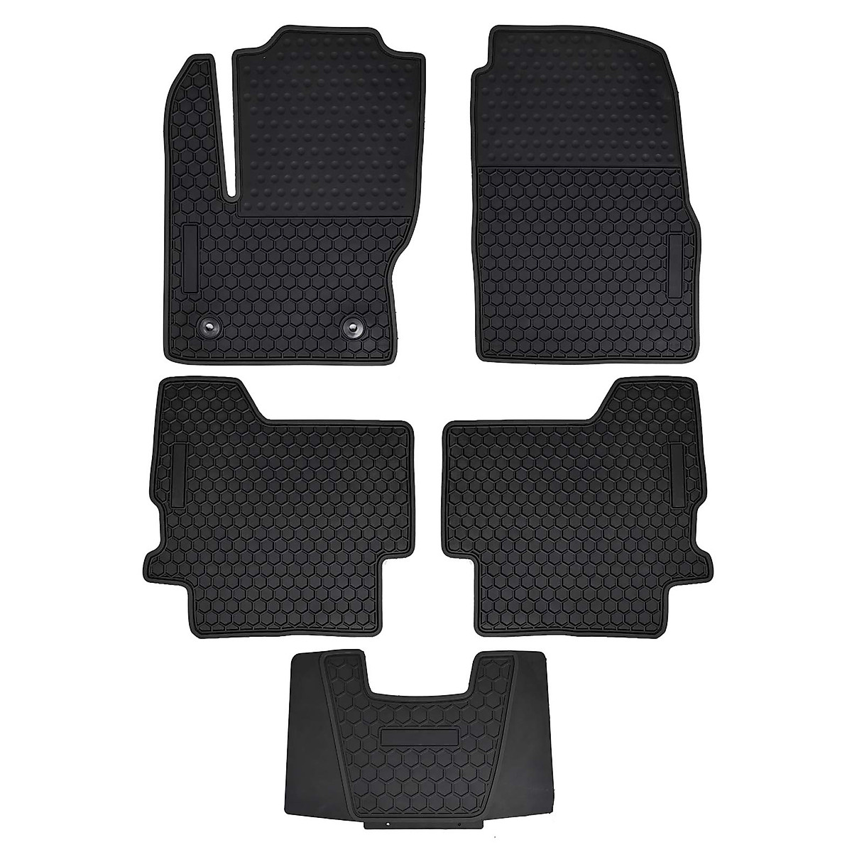 Megiteller Car Floor Mats Custom Fit for 2013-2019 Ford Escape / 2013-2018 Ford C-Max Odorless Washable Heavy Duty Rubber (All Weather) Floor Liners Black