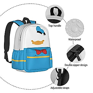 Cartoon Anime Backpack,3d Print Laptop Bag Large Casual Daypack Waterproof Backpacks For Travel Large Capacity Backpack，17 Inch (Blue)