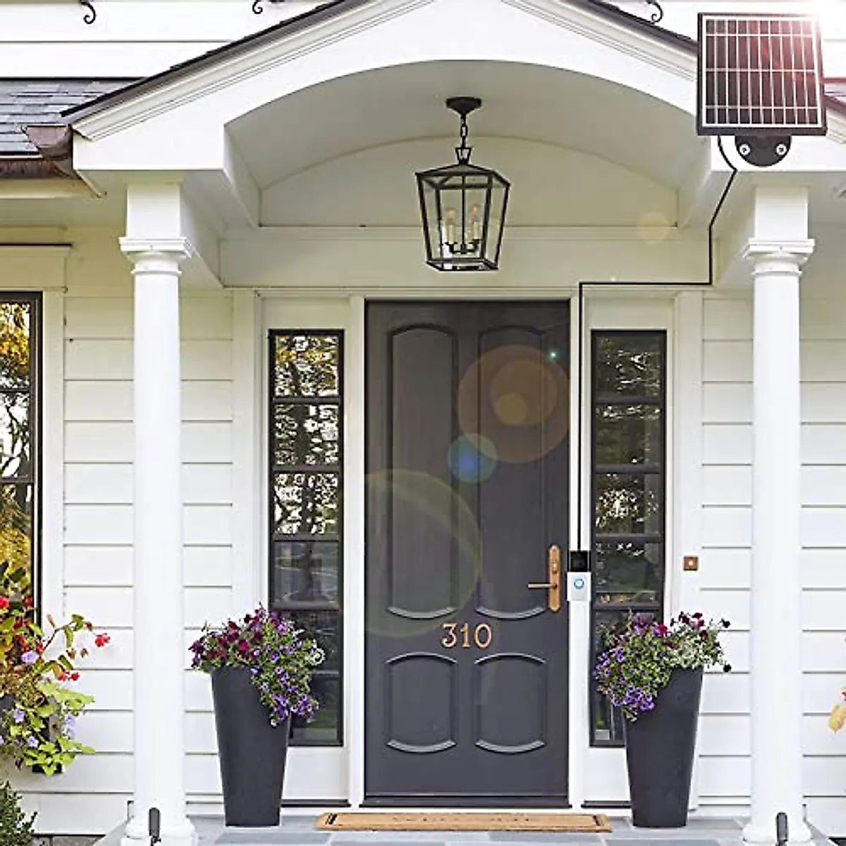 eoklmesl 3.5W Solar Panel Compatible with Doorbell 1(720P)/Video Doorbell (2nd Generation - 2020 Release), Allowing for Continuous Charging. Includes Secure Wall Mount and 5.0m/16ft Power Cable.